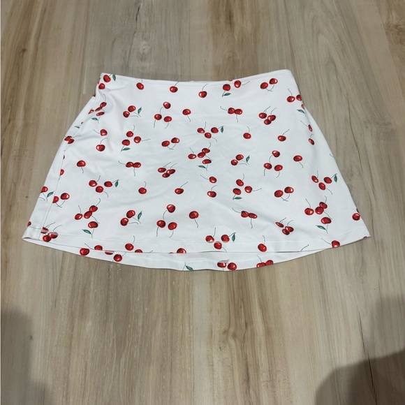 Skirts | Cherry Print White Skirt | Poshmark